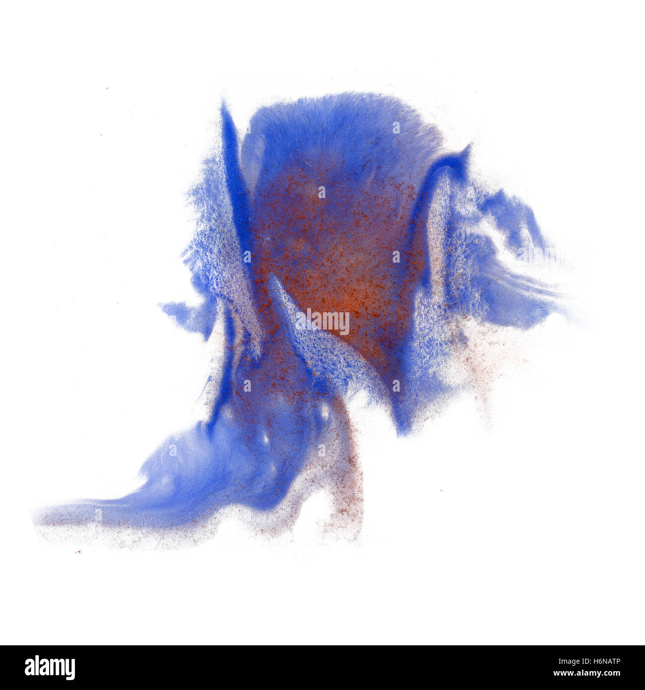paint splash color ink blue red watercolor isolated stroke splatter ...