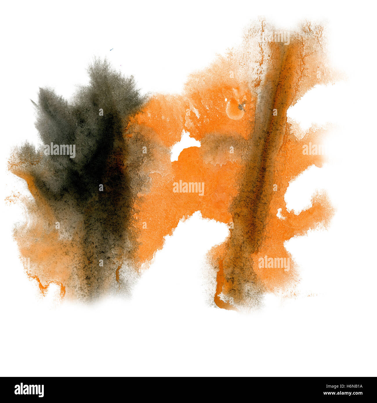 paint splash color ink watercolor isolate orange black stroke splatter ...