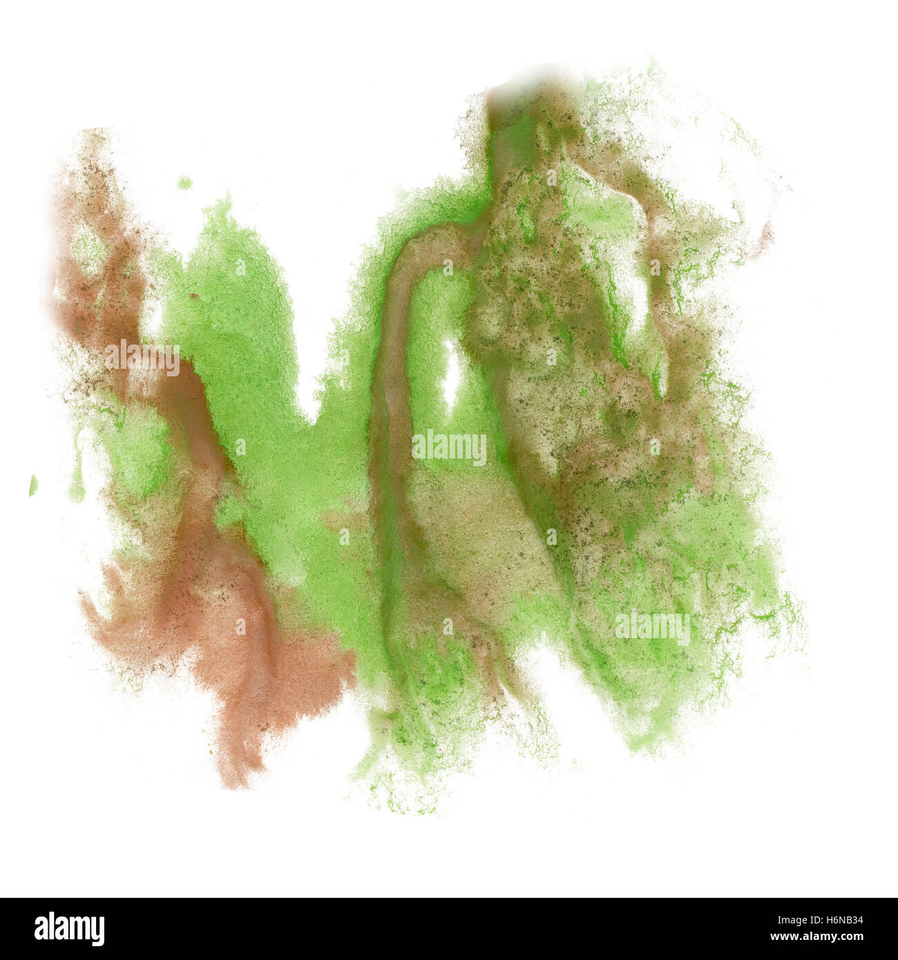 paint splash color ink watercolor isolate stroke green brown splatter ...