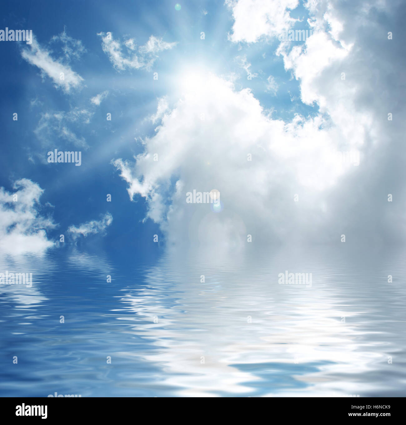 blue shine shines bright lucent light serene luminous sunny cloud ...