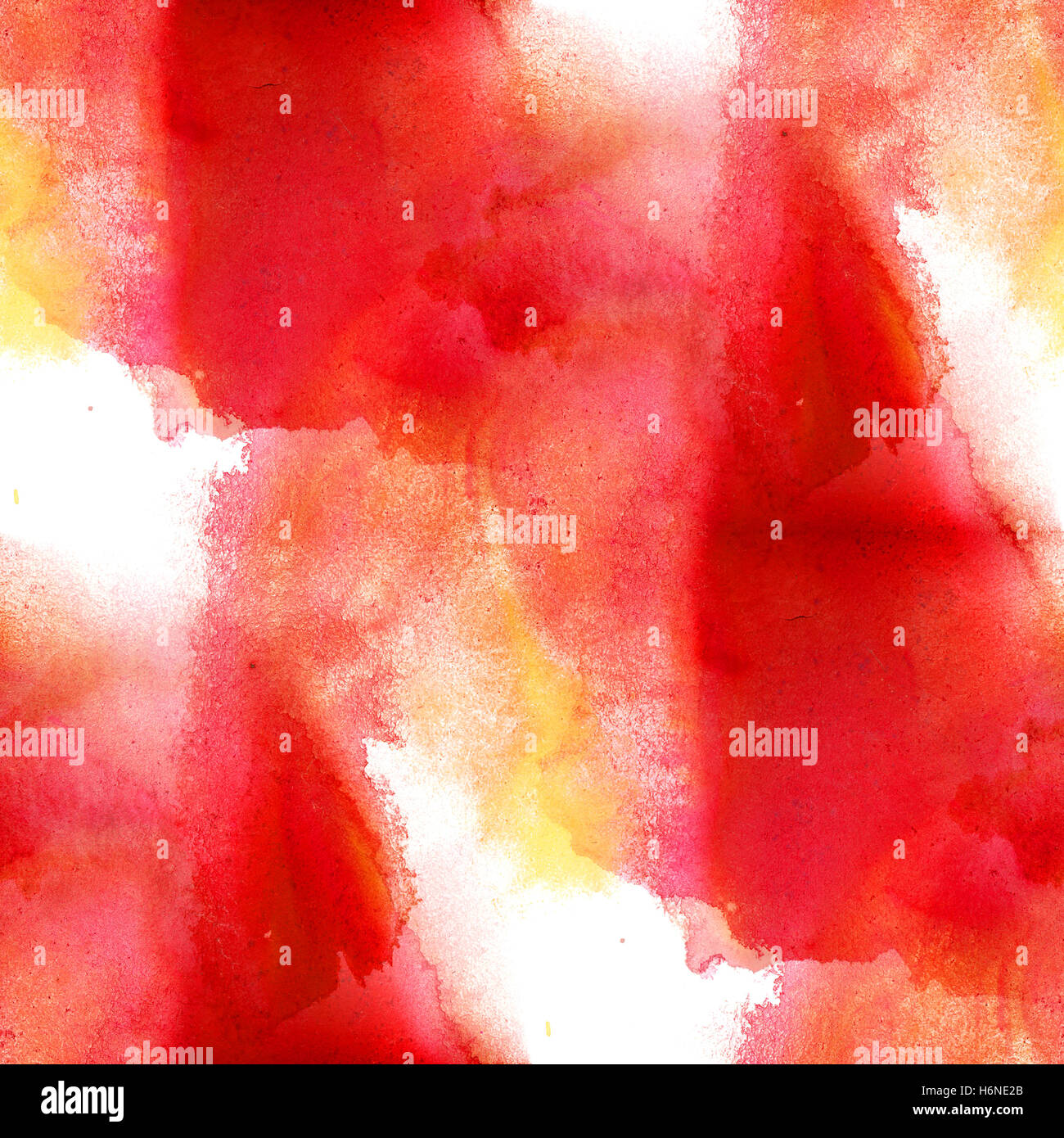 Seamless red yellow pattern background . handmade abstract watercolor ...