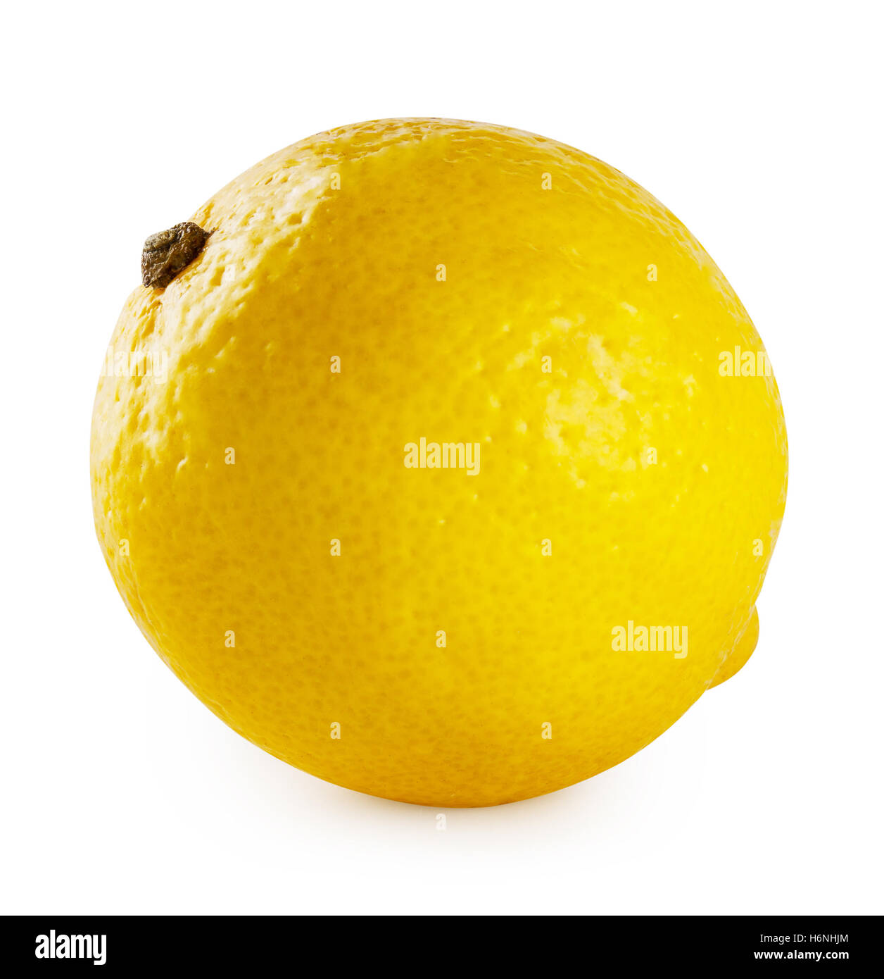 Ripe yellow lemon isolated on white background Stock Photo - Alamy