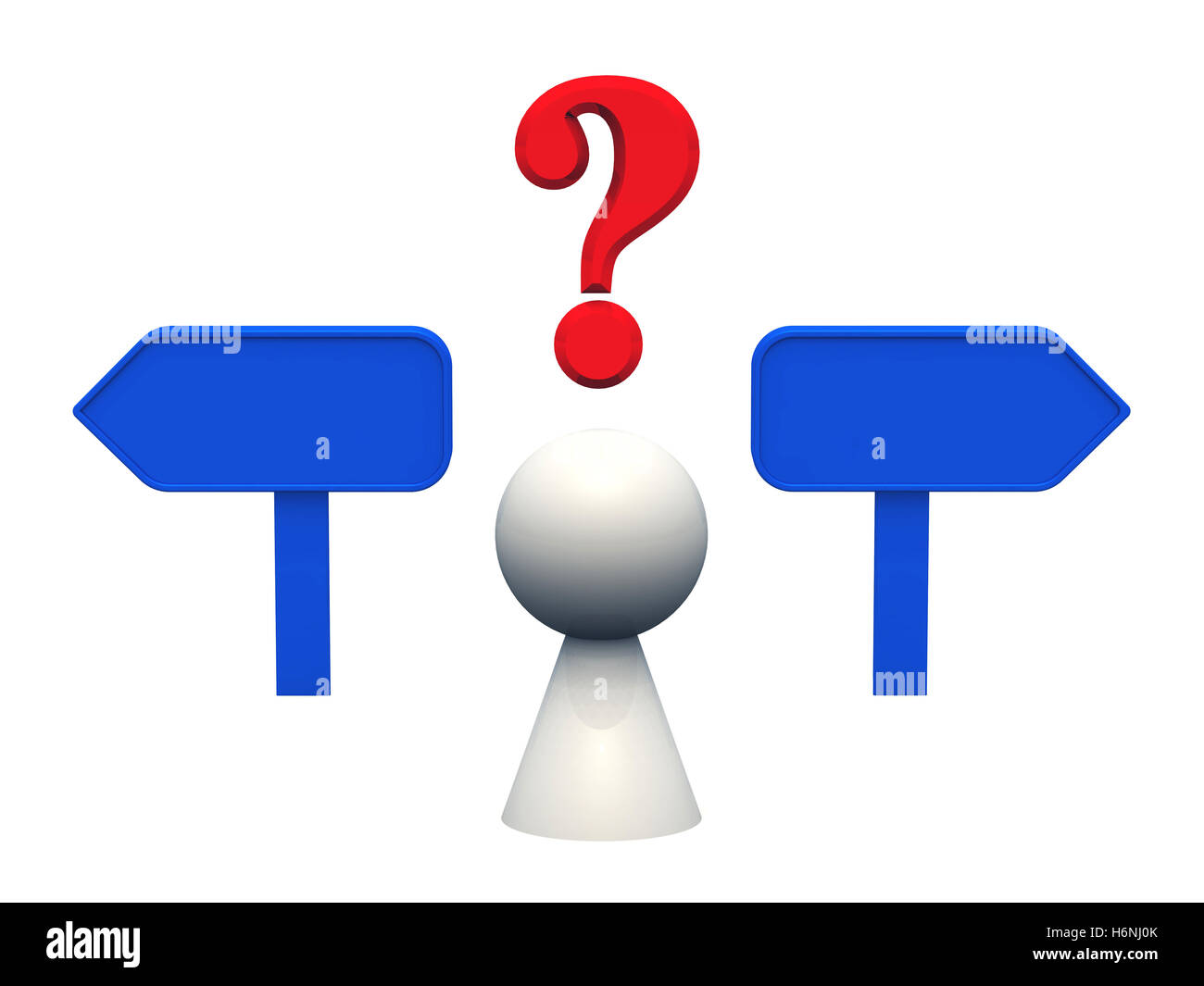 left or right? red blue Stock Photo - Alamy
