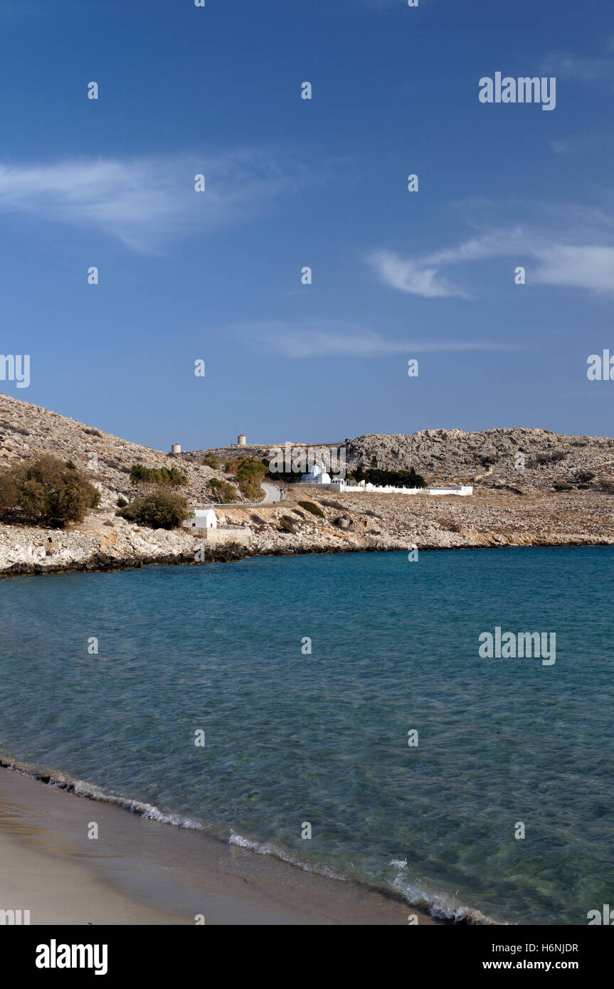 Pondamos or Pontamos Beach, Chalki Island near Rhodes, Dodecanese ...