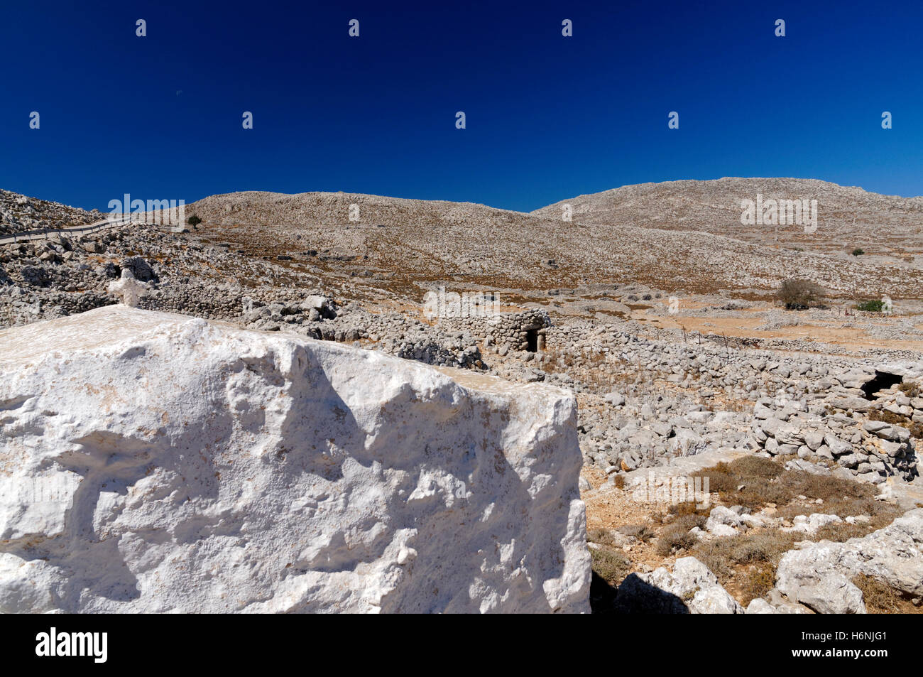 Aghios Pandeleimonas church, Remote and wild mountain landscape ...