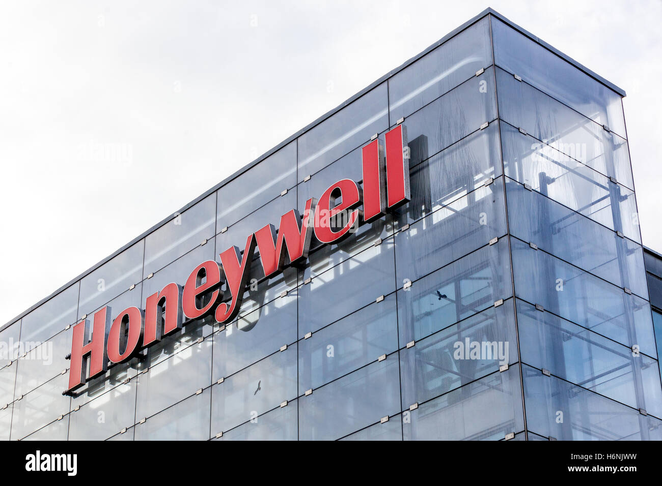 Honeywell, logo, sign, Prague, Czech Republic Stock Photo - Alamy