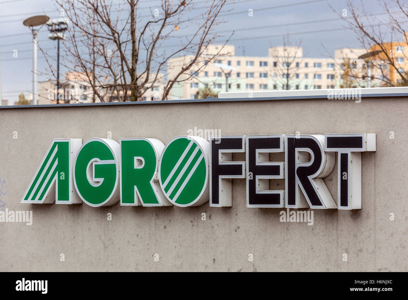 Agrofert, logo, sign, Prague, Czech Republic Stock Photo - Alamy