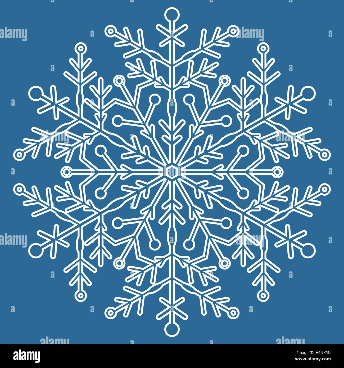Pretty Round Snowflake Stock Photo - Alamy