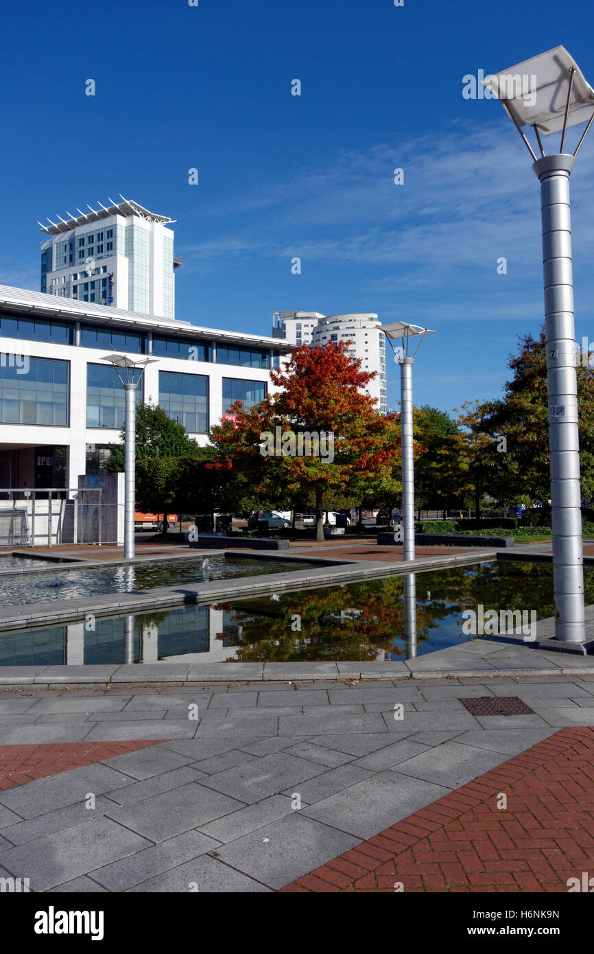 Callaghan Square and Raddison Blu hotel, Cardiff, Wales Stock Photo - Alamy