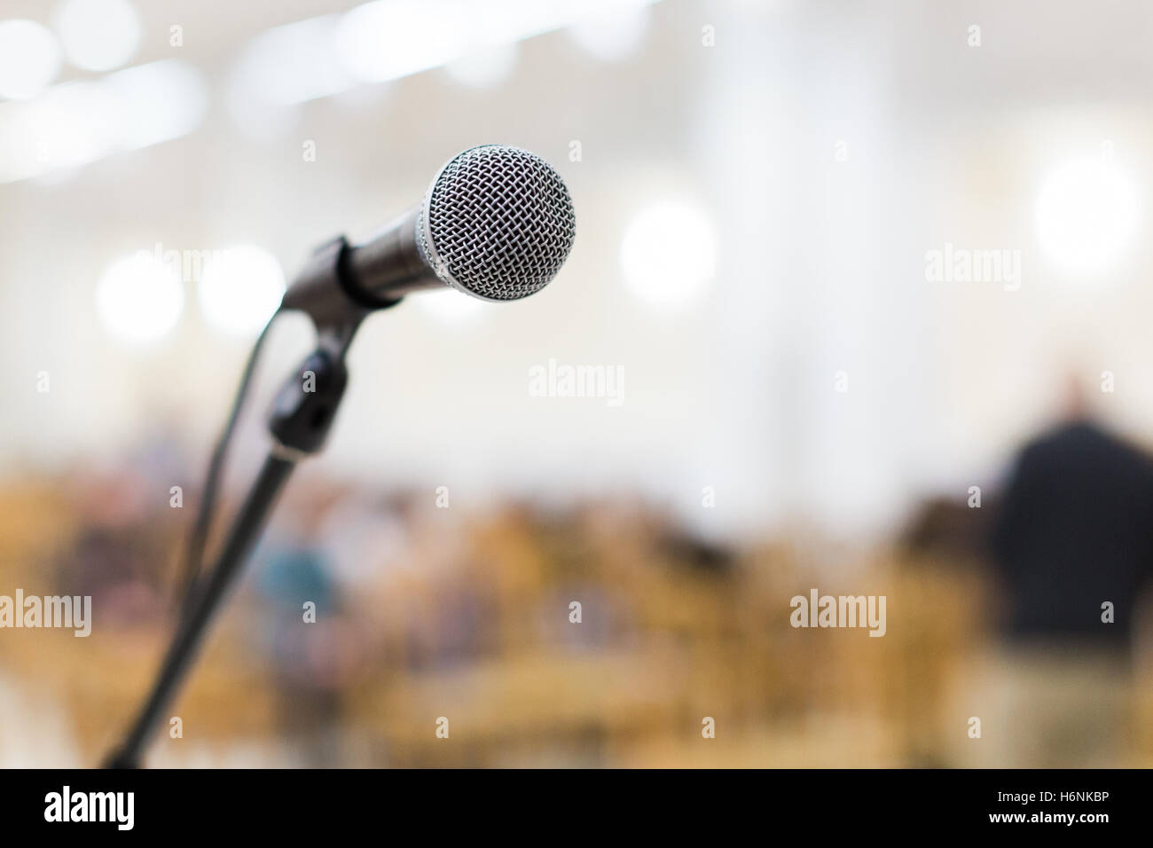 Microphone On Concert Stage
