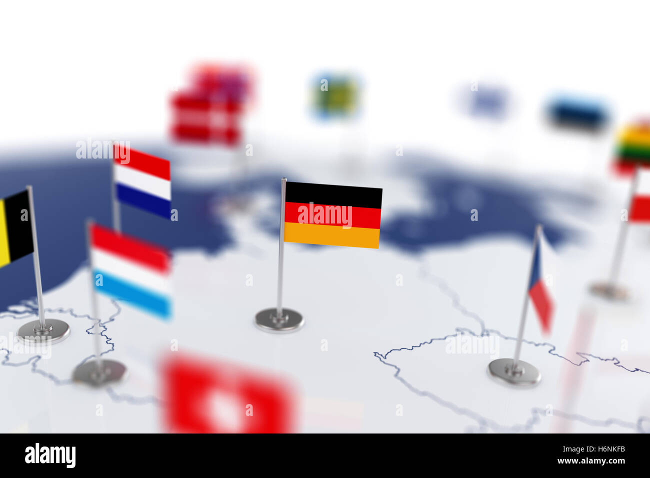 3d germany map flag illustration hi-res stock photography and images ...