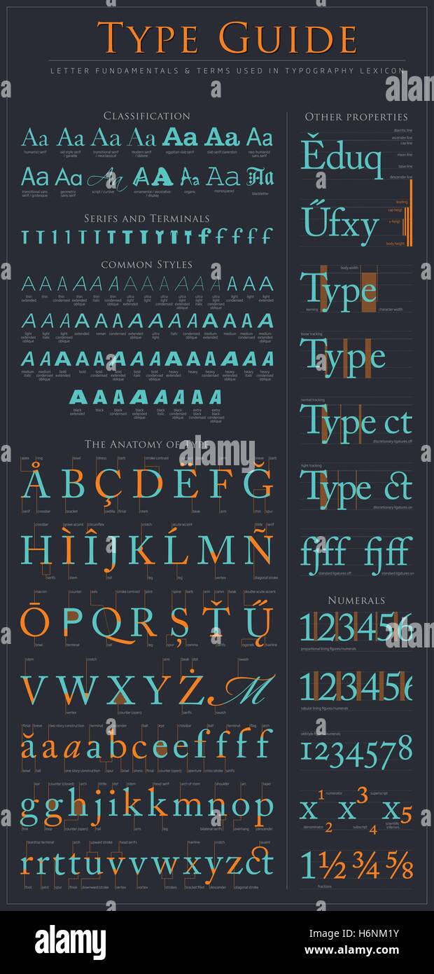 Text style guide Stock Vector Images - Alamy