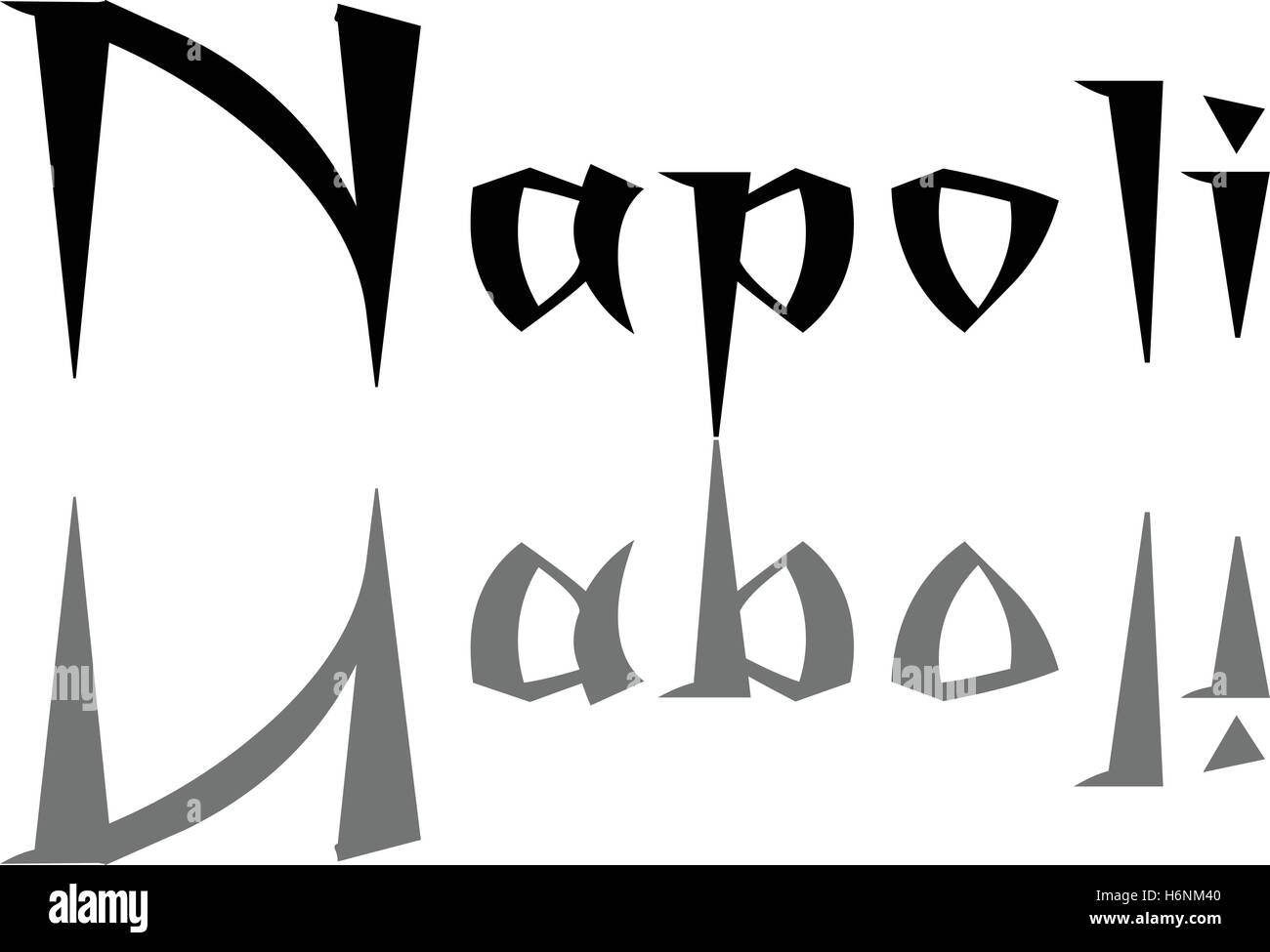 Naples text Stock Vector Images - Alamy