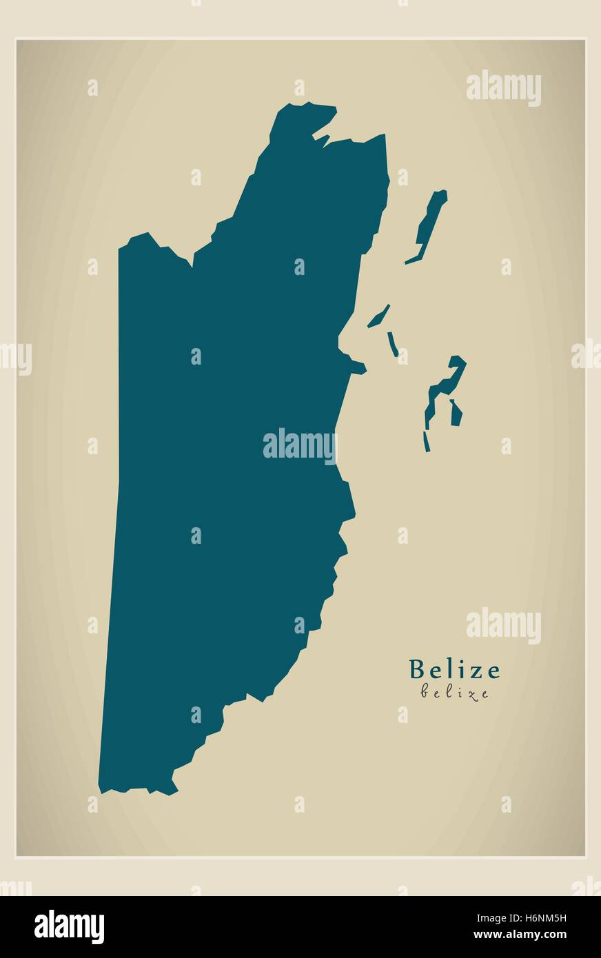 Modern Map - Belize BZ Stock Vector Image & Art - Alamy