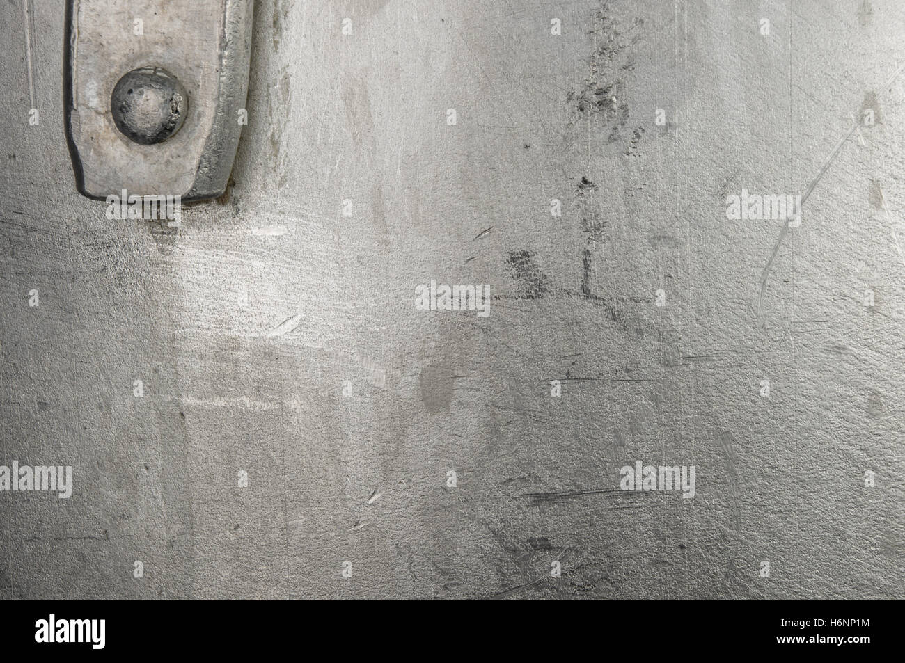 texture of the old aluminum surface with rivets, corrosion, scratches ...