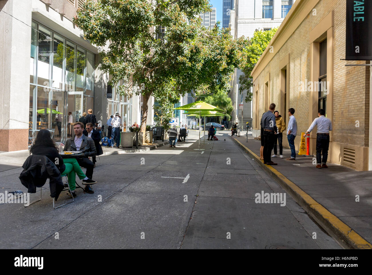 San Francisco, CA, USA, Restaurant Terrace Tables outside, Street ...