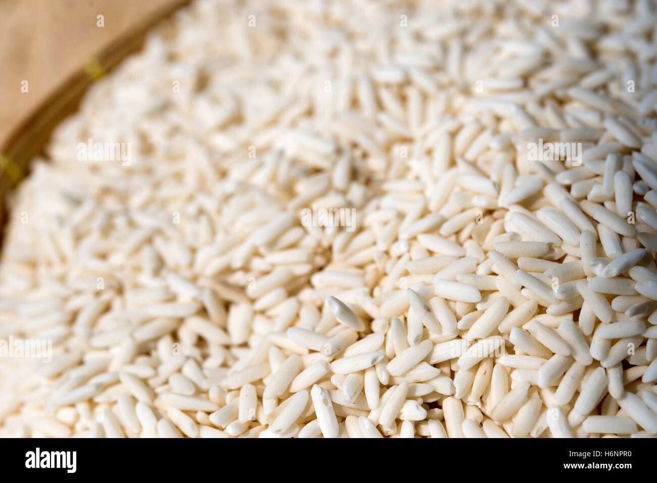 close up Rice on basket Stock Photo - Alamy