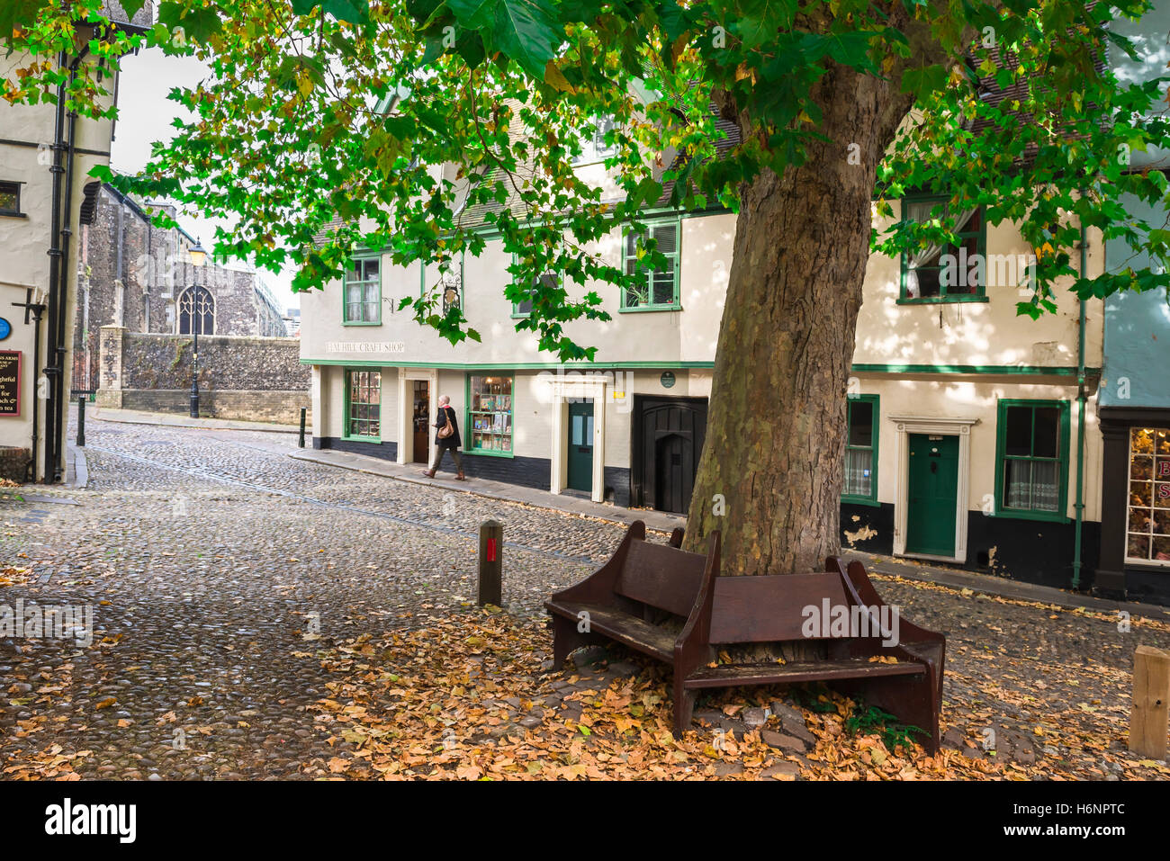 Norwich Elm Hill, view of the Elm Hill area in the historic medieval ...
