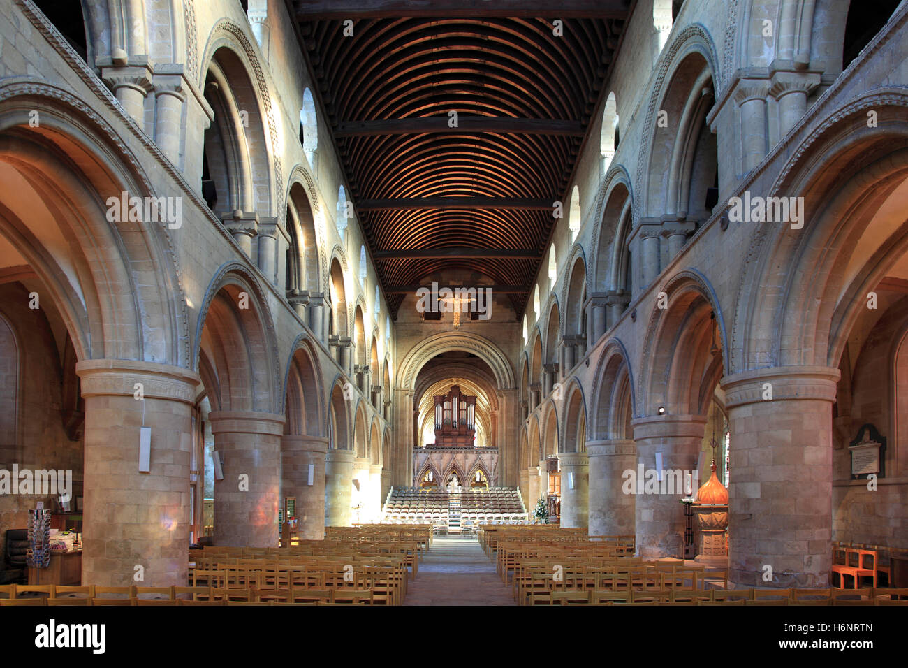 Interior of Southwell Minster, Southwell market town, Nottinghamshire ...