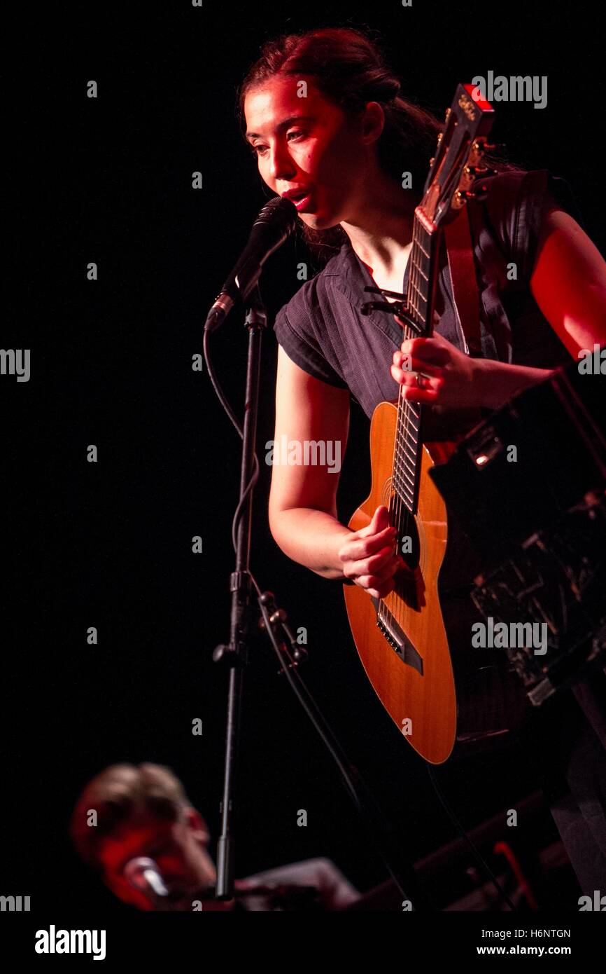 The indie folk singer and song-writer Lisa Hannigan pictured on stage ...