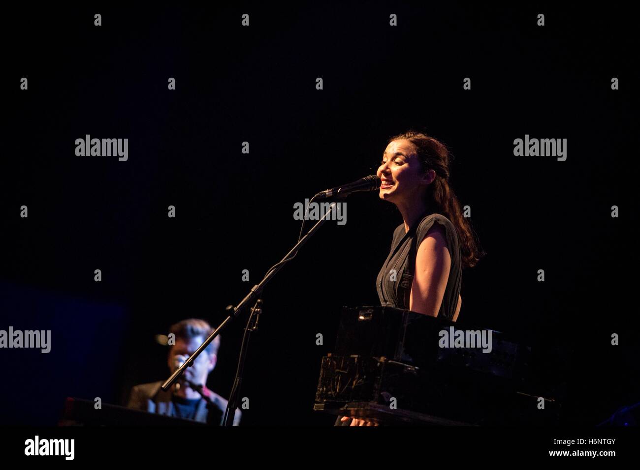 The indie folk singer and song-writer Lisa Hannigan pictured on stage ...