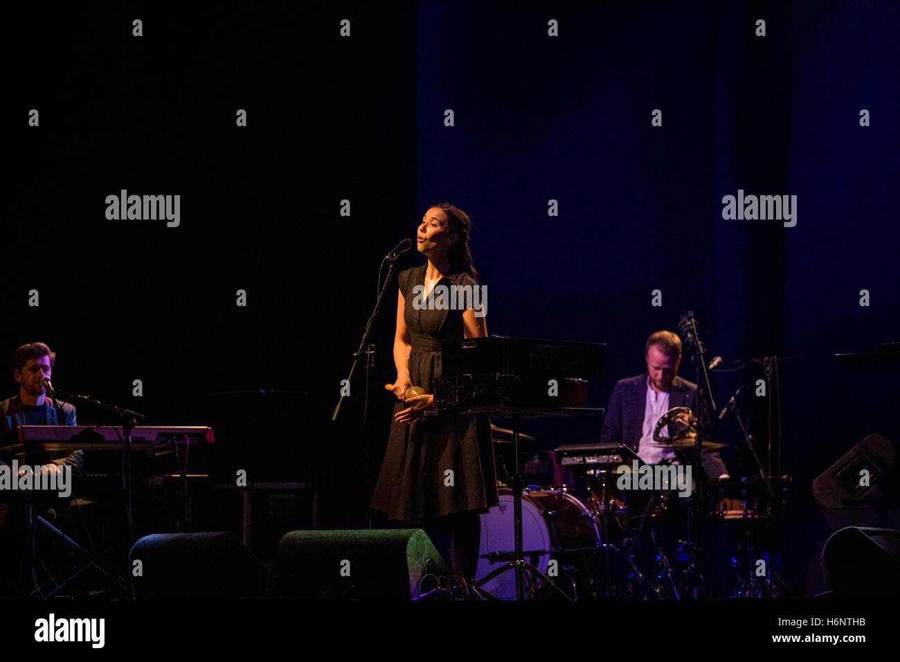 The indie folk singer and song-writer Lisa Hannigan pictured on stage ...