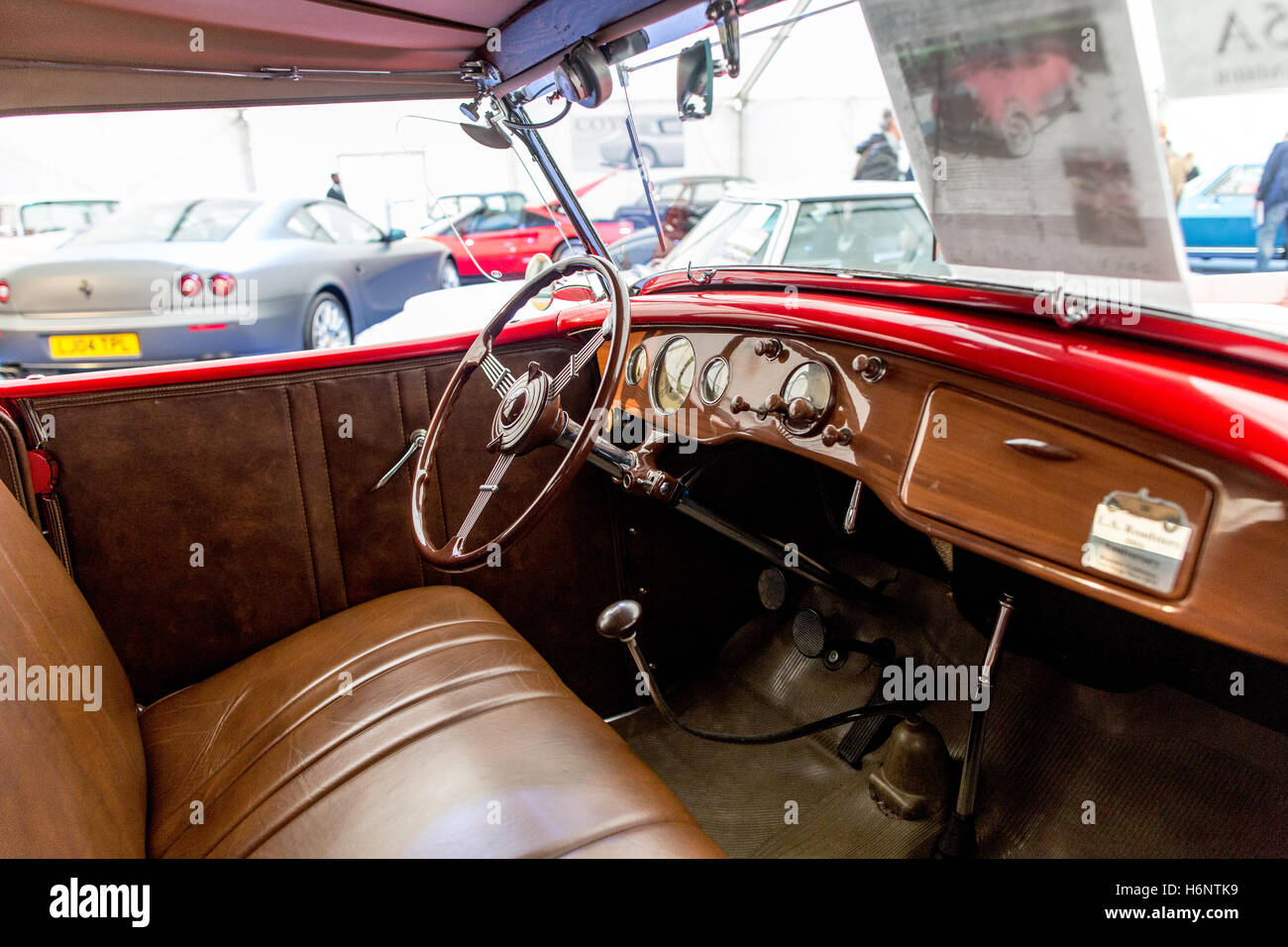 Interior Of A 1936 Ford V8 At The Classic Car Show Alexander Palace ...