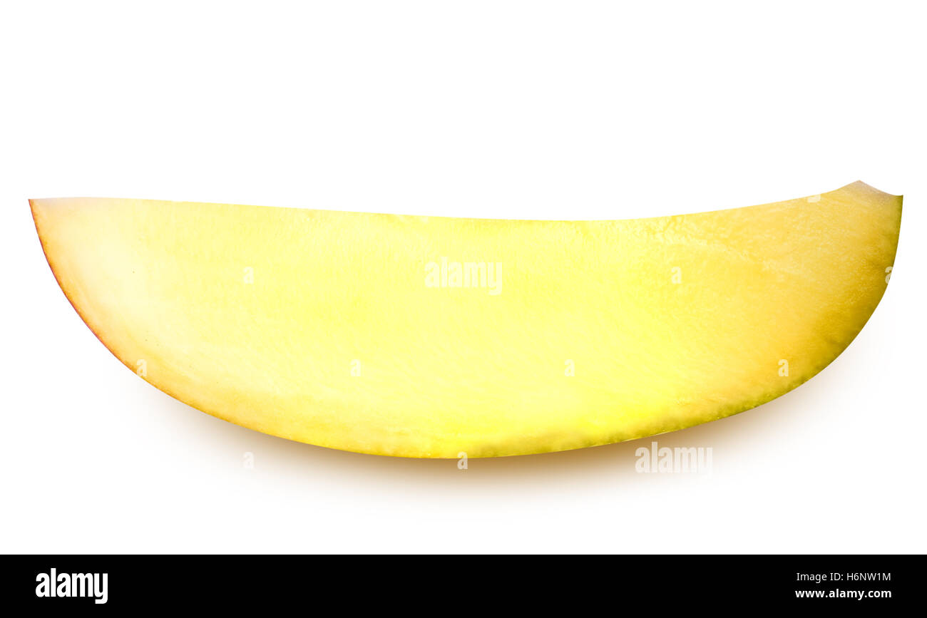 Sliced mango isolated on white background with clipping path Stock ...