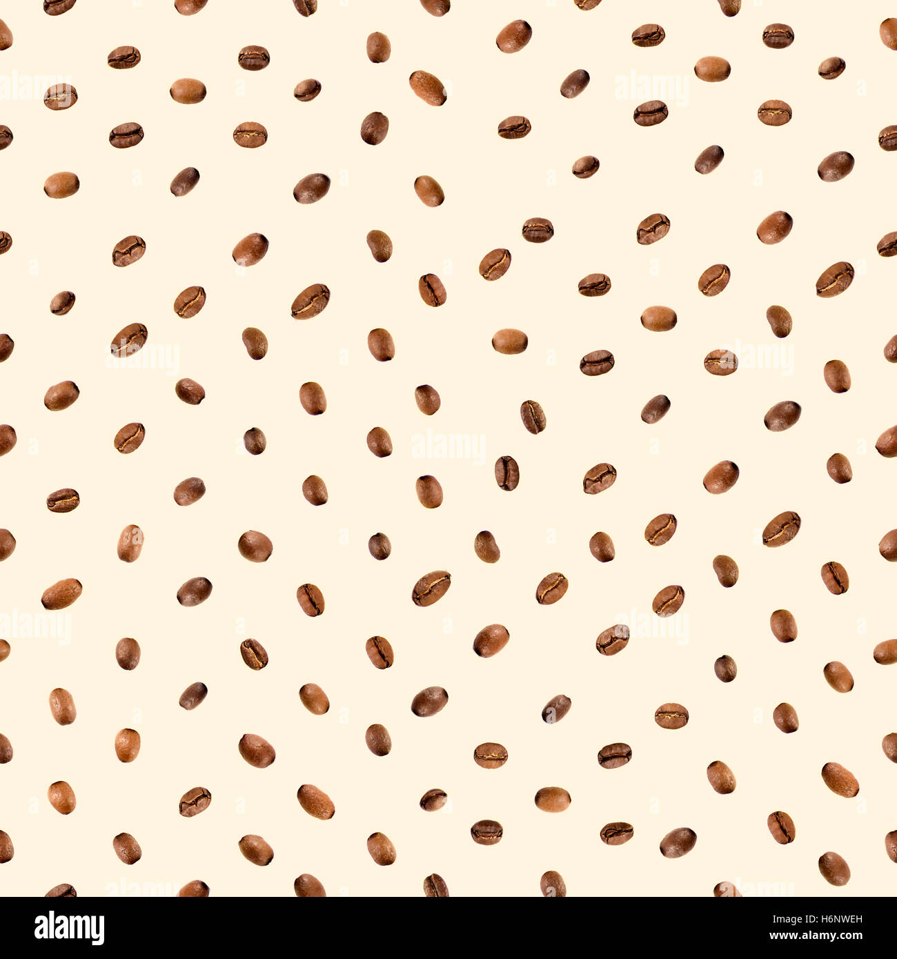 seamless coffe pattern background. Coffee beans Isolated on light brown ...