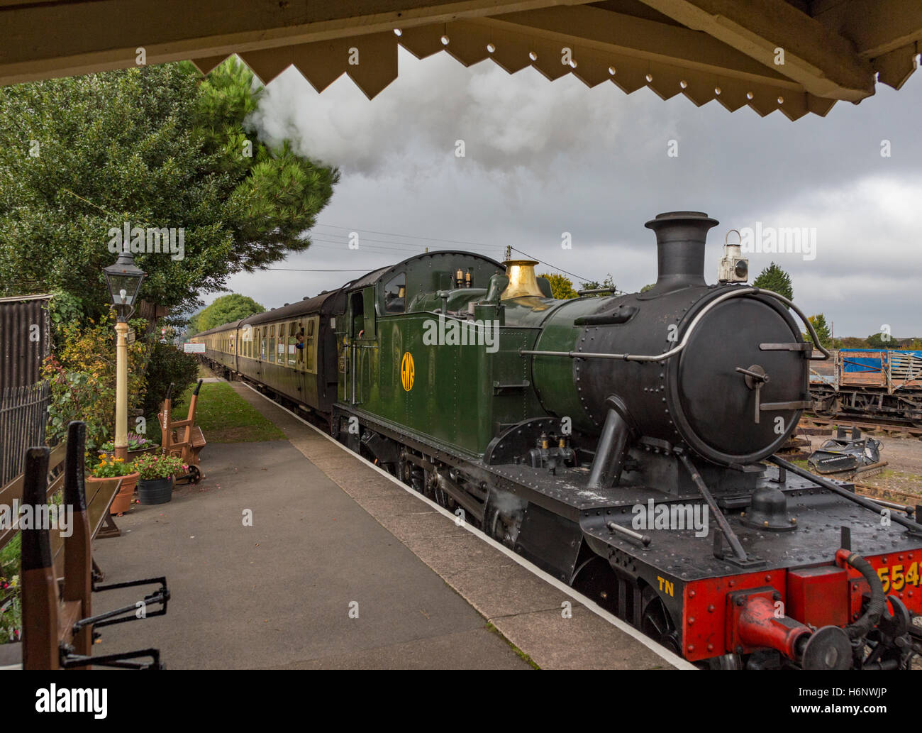 West Somerset Railway at Dunster Station near Minehead, Sumerset ...