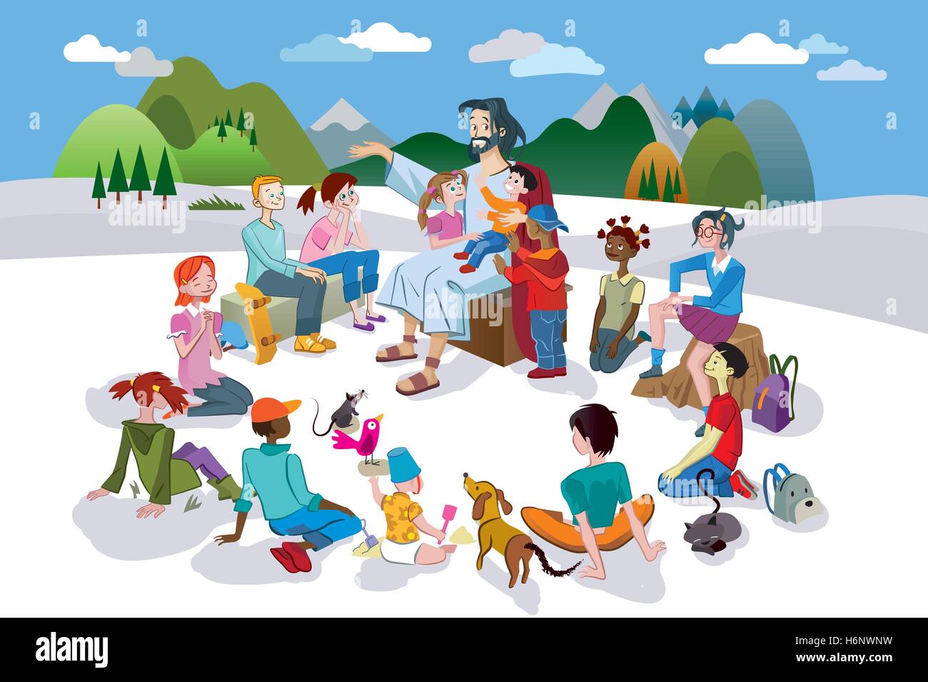 Prayer children Stock Vector Images - Alamy