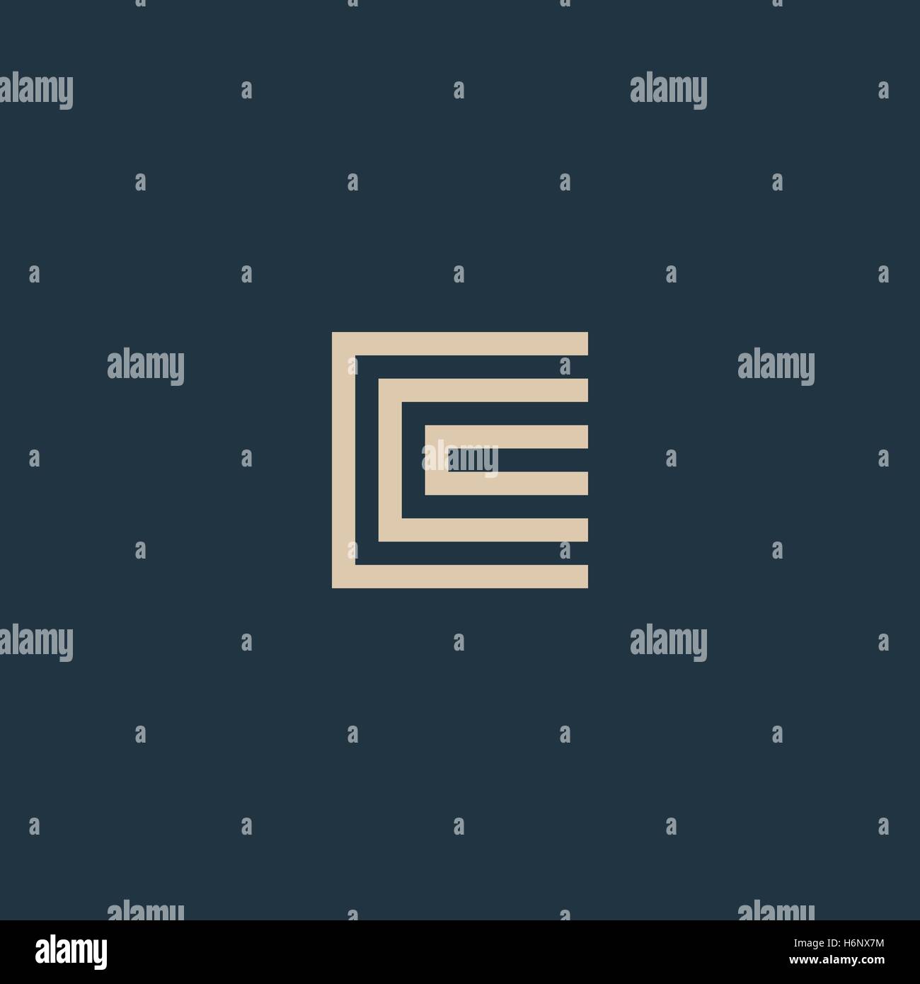 Unusual geometric letter C. Architecture vector logo. Isolated monogram ...