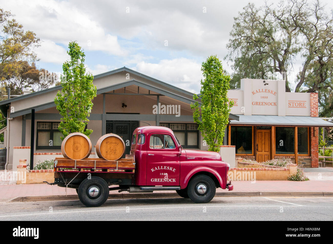 Main street of the village of Greenock, Barossa Valley, South Australia ...