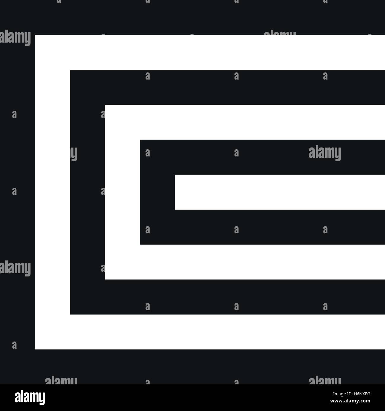 Unusual geometric letter C. Architecture vector logo. Isolated monogram ...