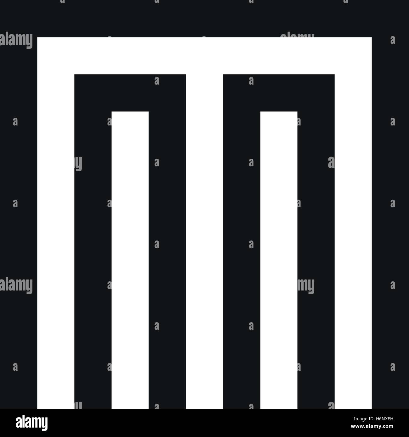 Unusual geometric letter M. Architecture vector logo. Isolated monogram ...