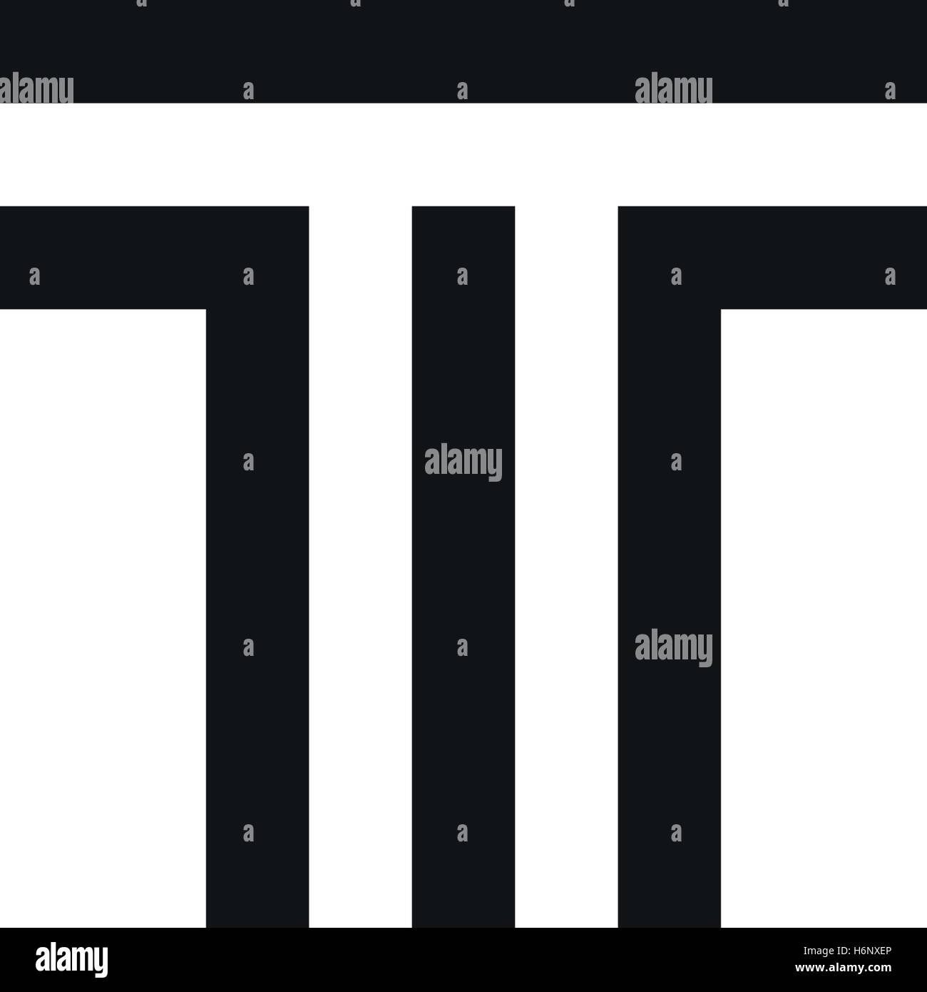 Unusual geometric letter T. Architecture vector logo. Isolated monogram ...