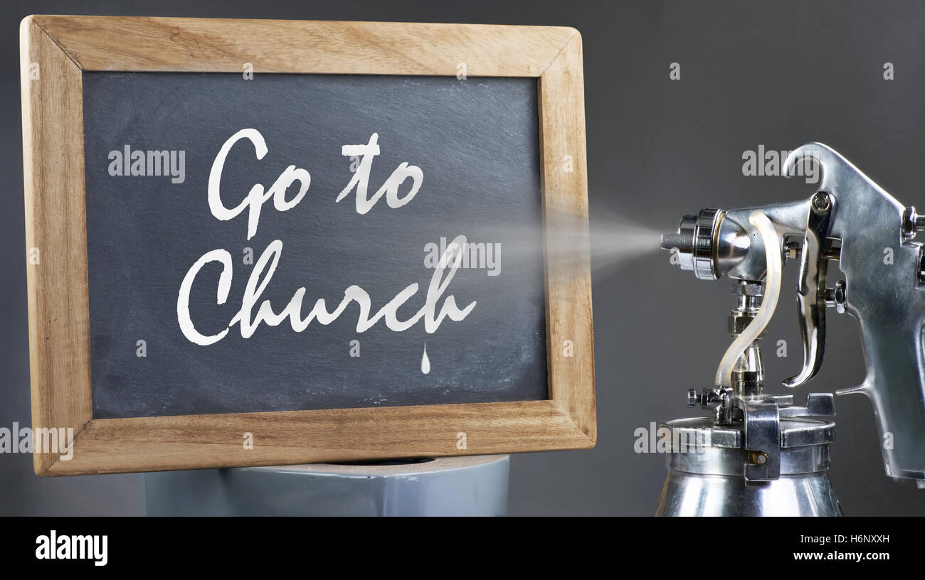 Church religion sign signboard hi-res stock photography and images - Alamy