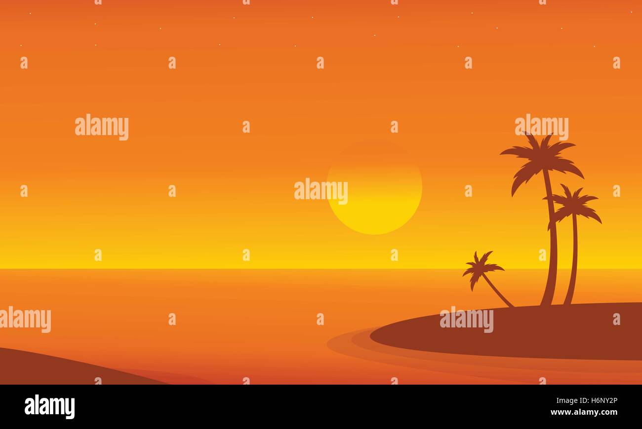 Canary island sunrise Stock Vector Images - Alamy