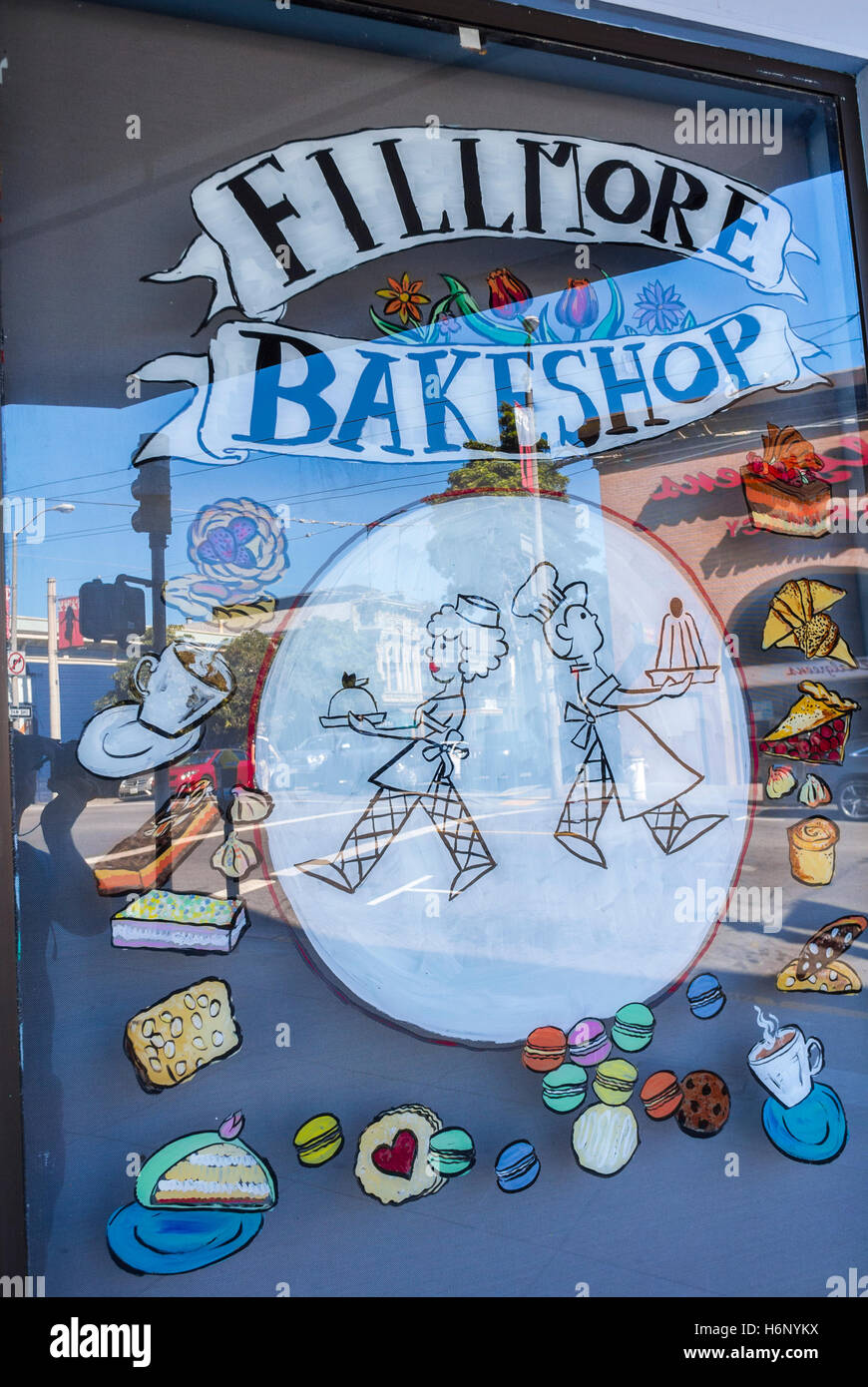 San Francisco, CA, USA, American, Fillmore Bake SHop Front WIndow Sign ...