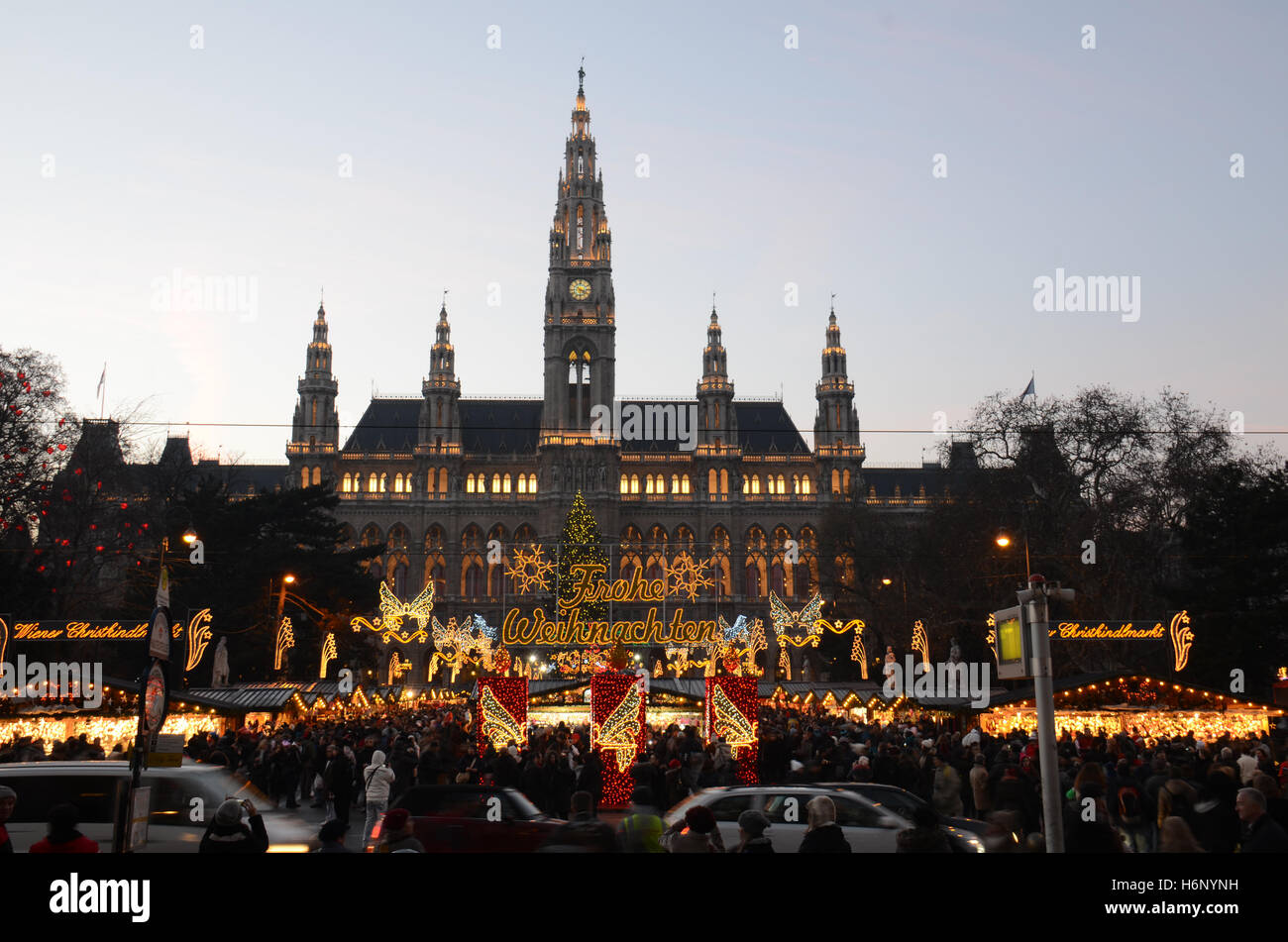 Christmas Market, Vienna Stock Photo - Alamy