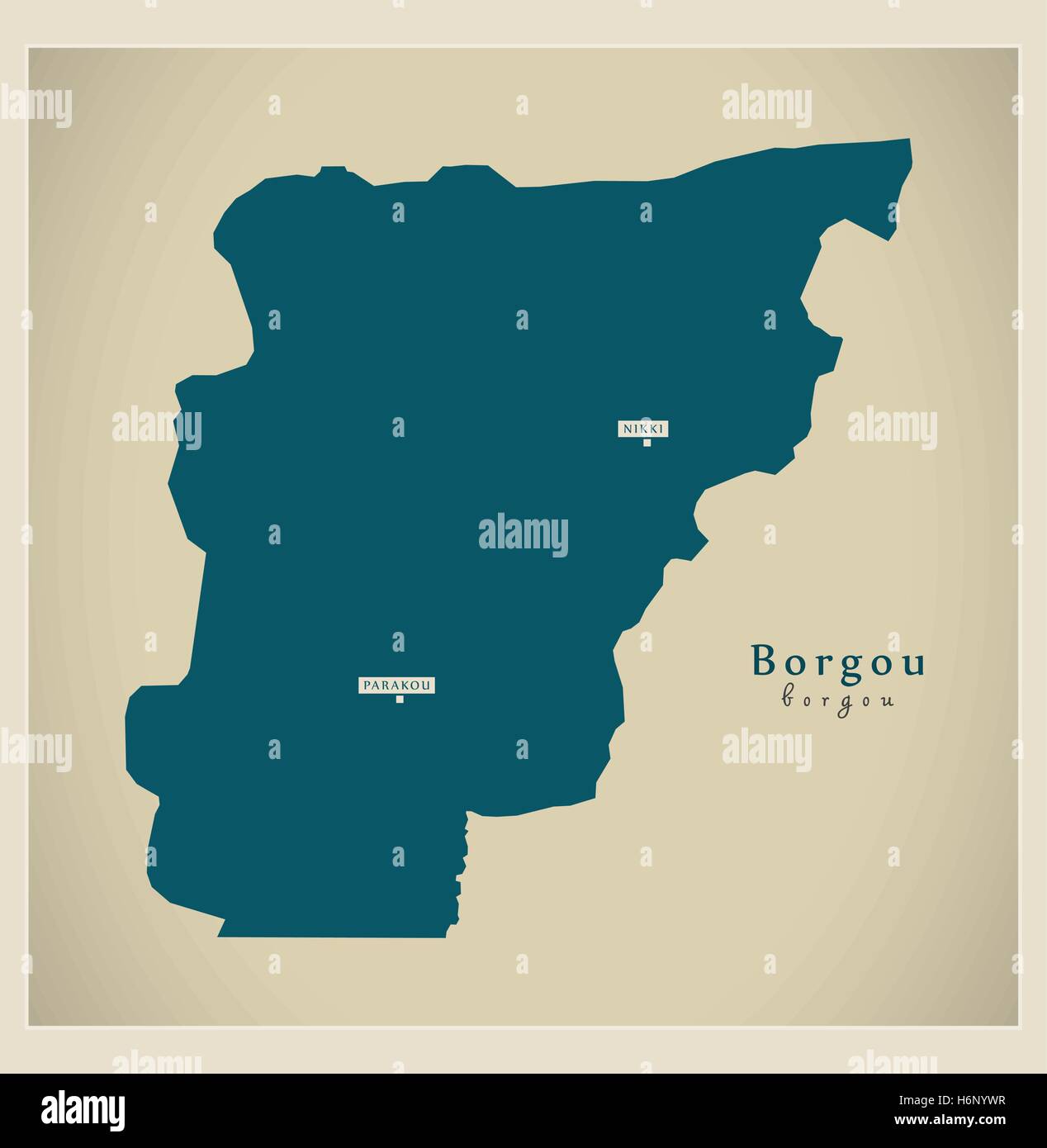Modern Map - Borgou BJ Stock Vector Image & Art - Alamy