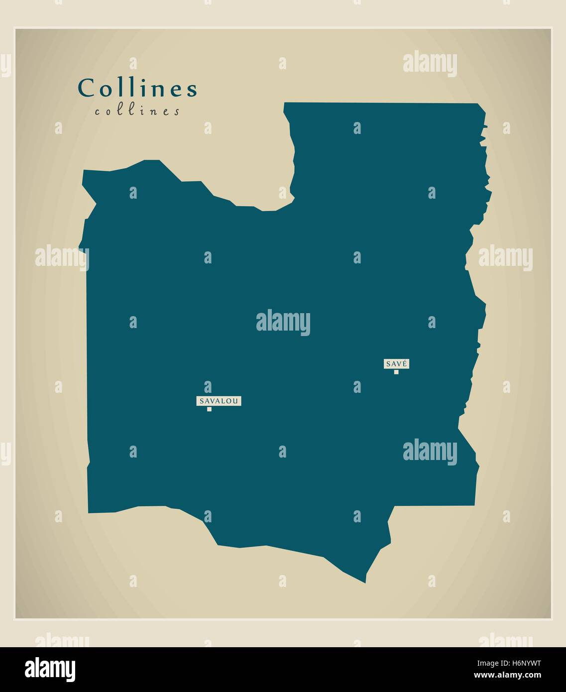 Collines silhouette map hi-res stock photography and images - Alamy