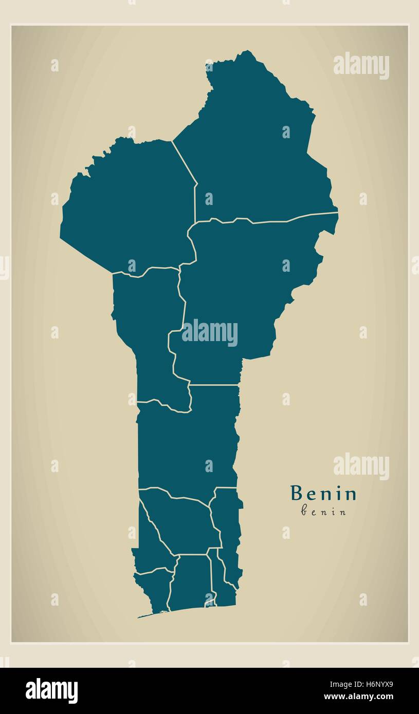 Benin on a map