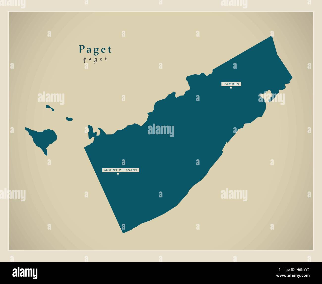 Modern Map - Paget BM Stock Vector Image & Art - Alamy