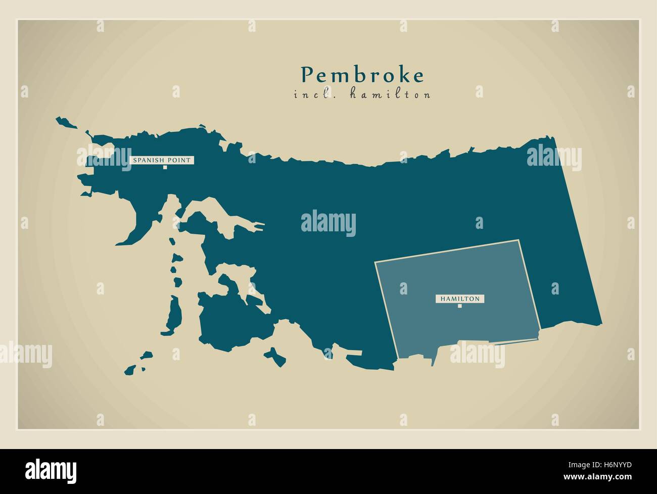 Map of pembroke hi-res stock photography and images - Alamy