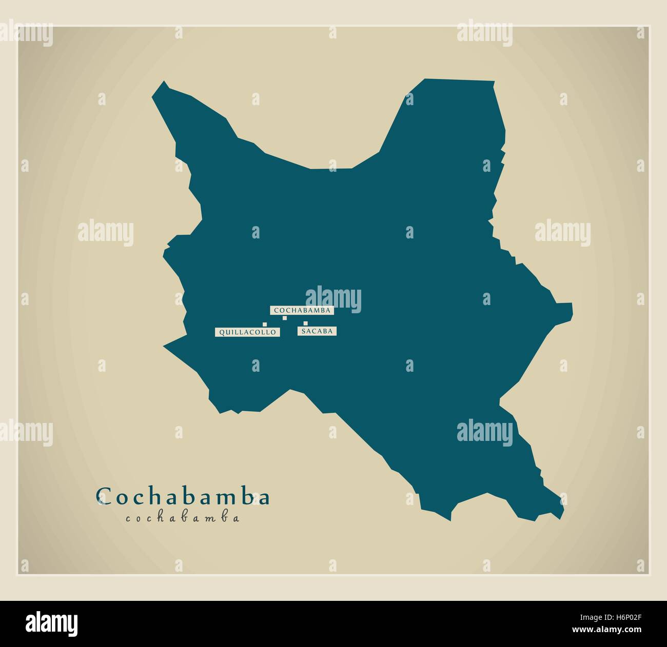 Cochabamba map hi-res stock photography and images - Alamy