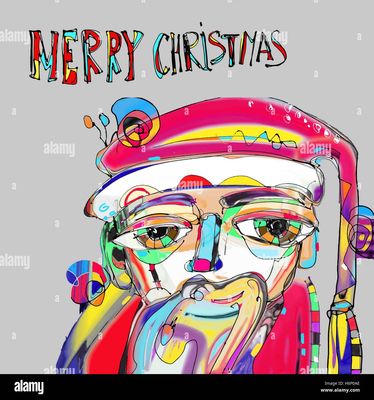 Santa claus in contemporary art Stock Vector Images - Alamy