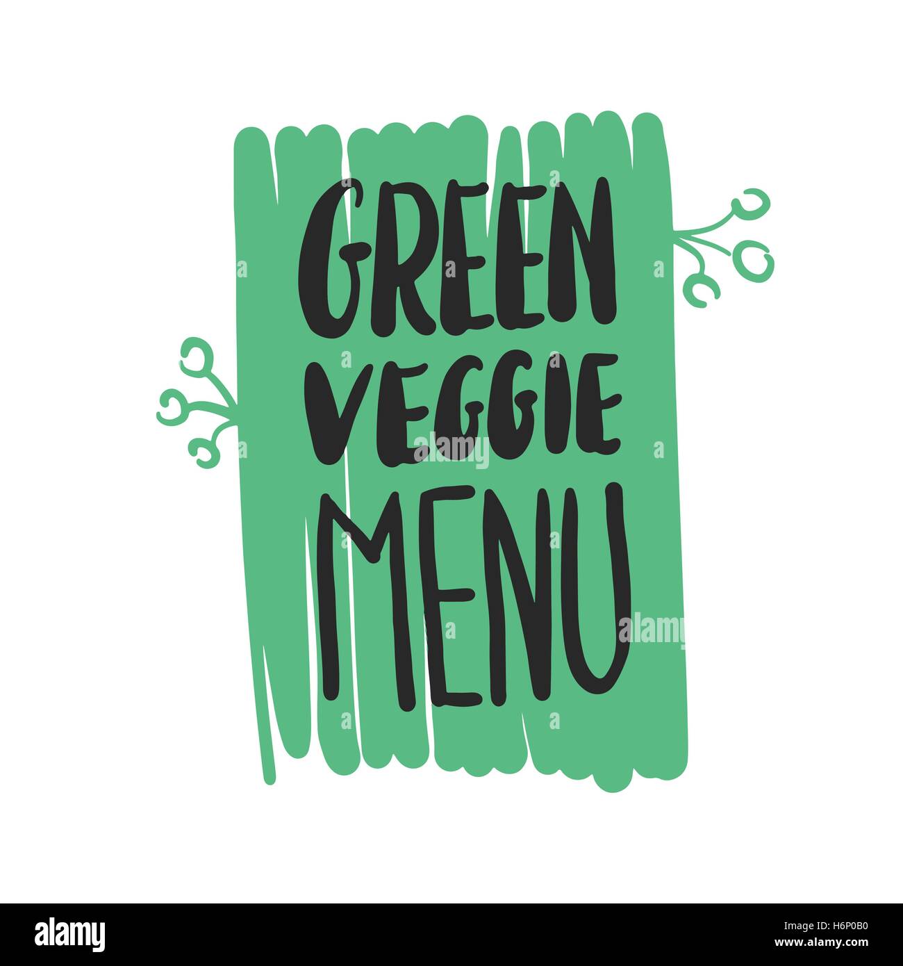 Green veggie menu hand Cut Out Stock Images & Pictures - Alamy