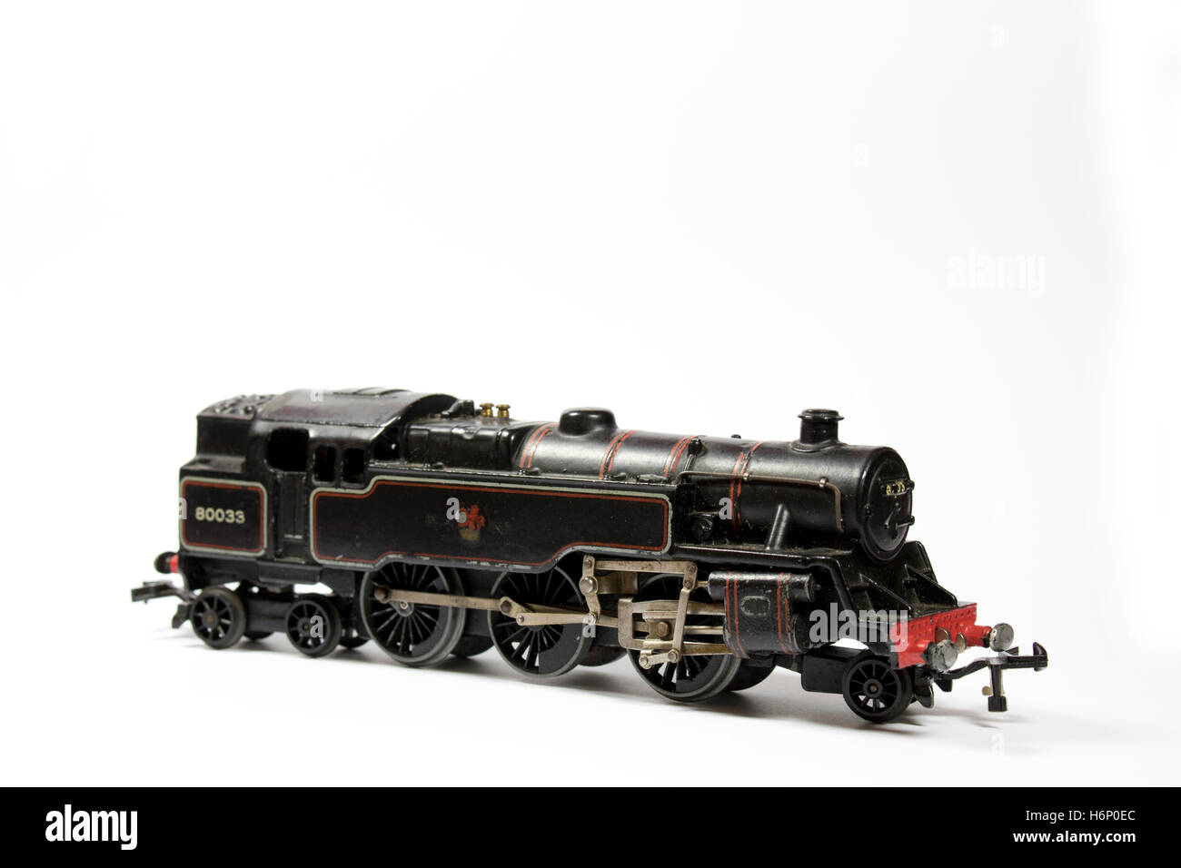 Toy Electric Model Train on White Background Stock Photo - Alamy