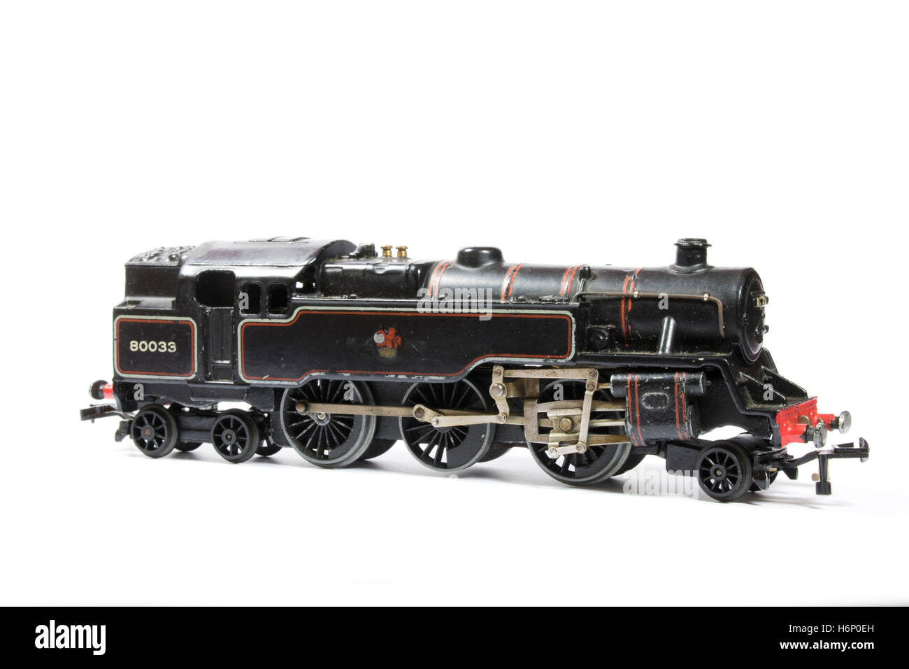 Toy Electric Model Train on White Background Stock Photo - Alamy